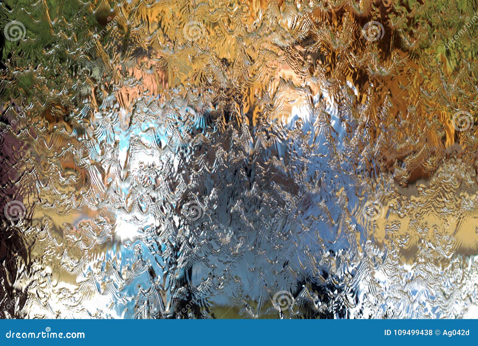 Water Flows Along the Wall of the Mirror, Horizontal Abstract Texture ...