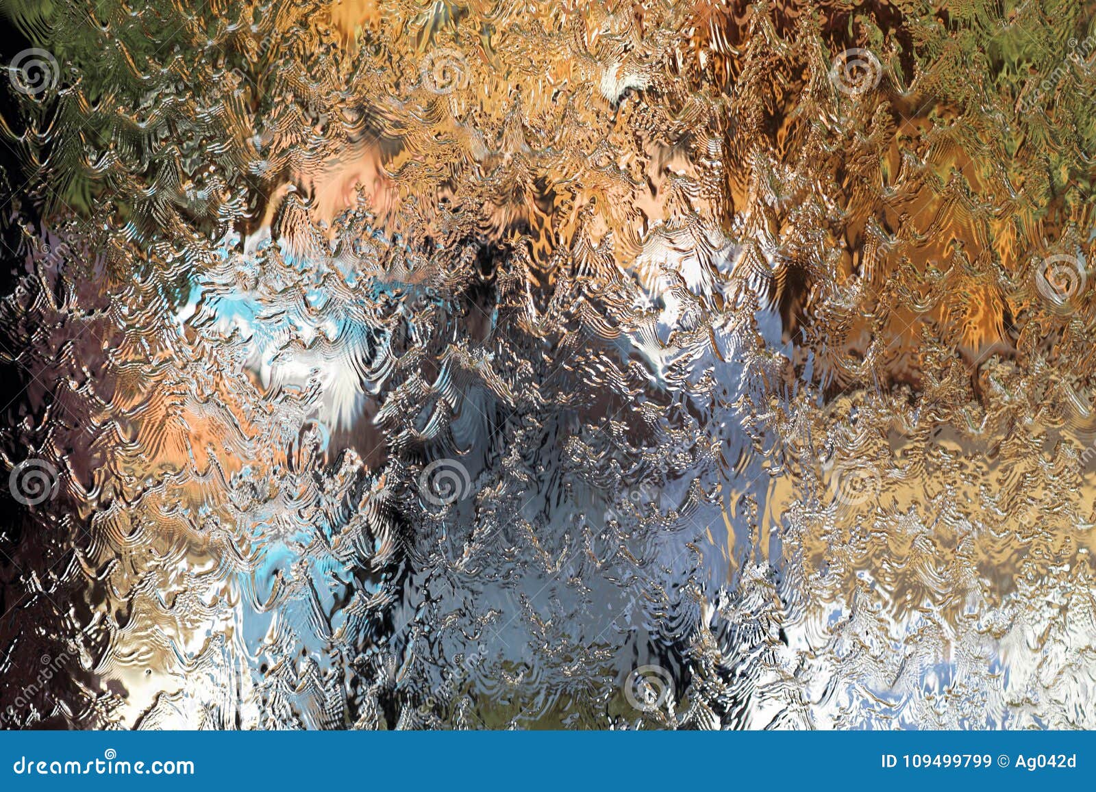 Water Flows Along the Wall of the Mirror, Horizontal Abstract Texture ...