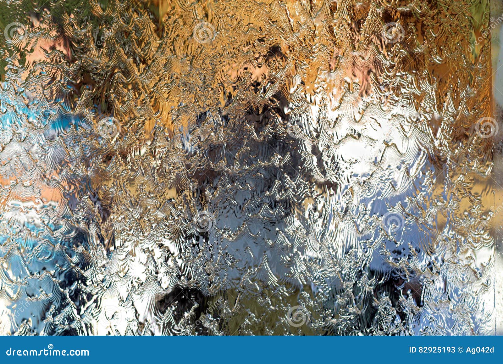 Water Flows Along the Wall of the Mirror Stock Image - Image of design ...