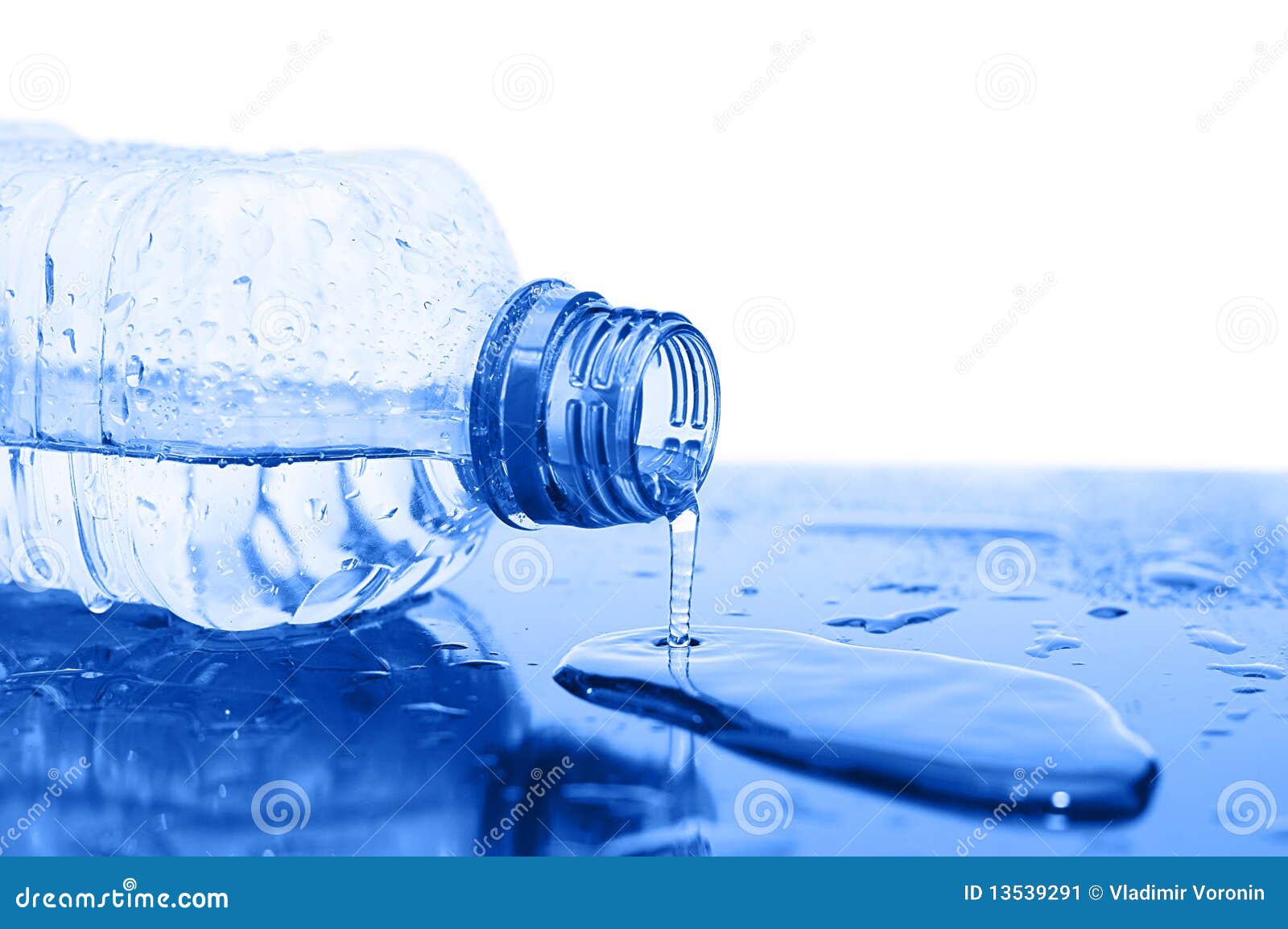 Water flows from a bottle stock image. Image of healthy - 13539291
