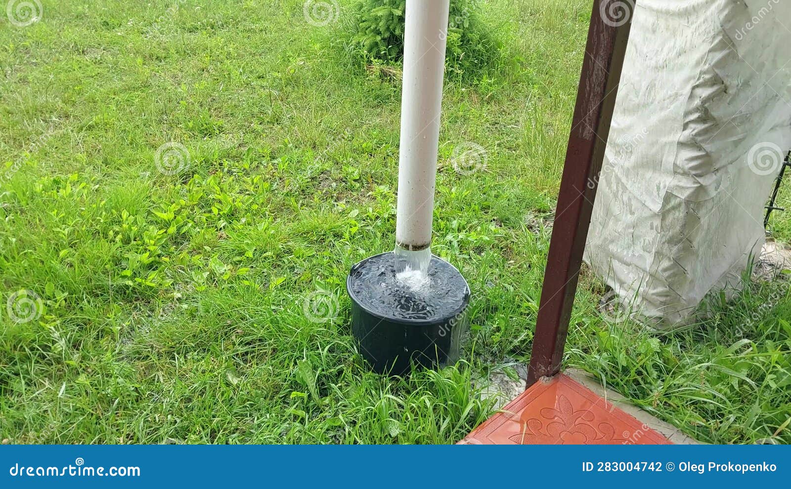 Water Flows from the Gutter into the Bucket Stock Footage - Video of ...