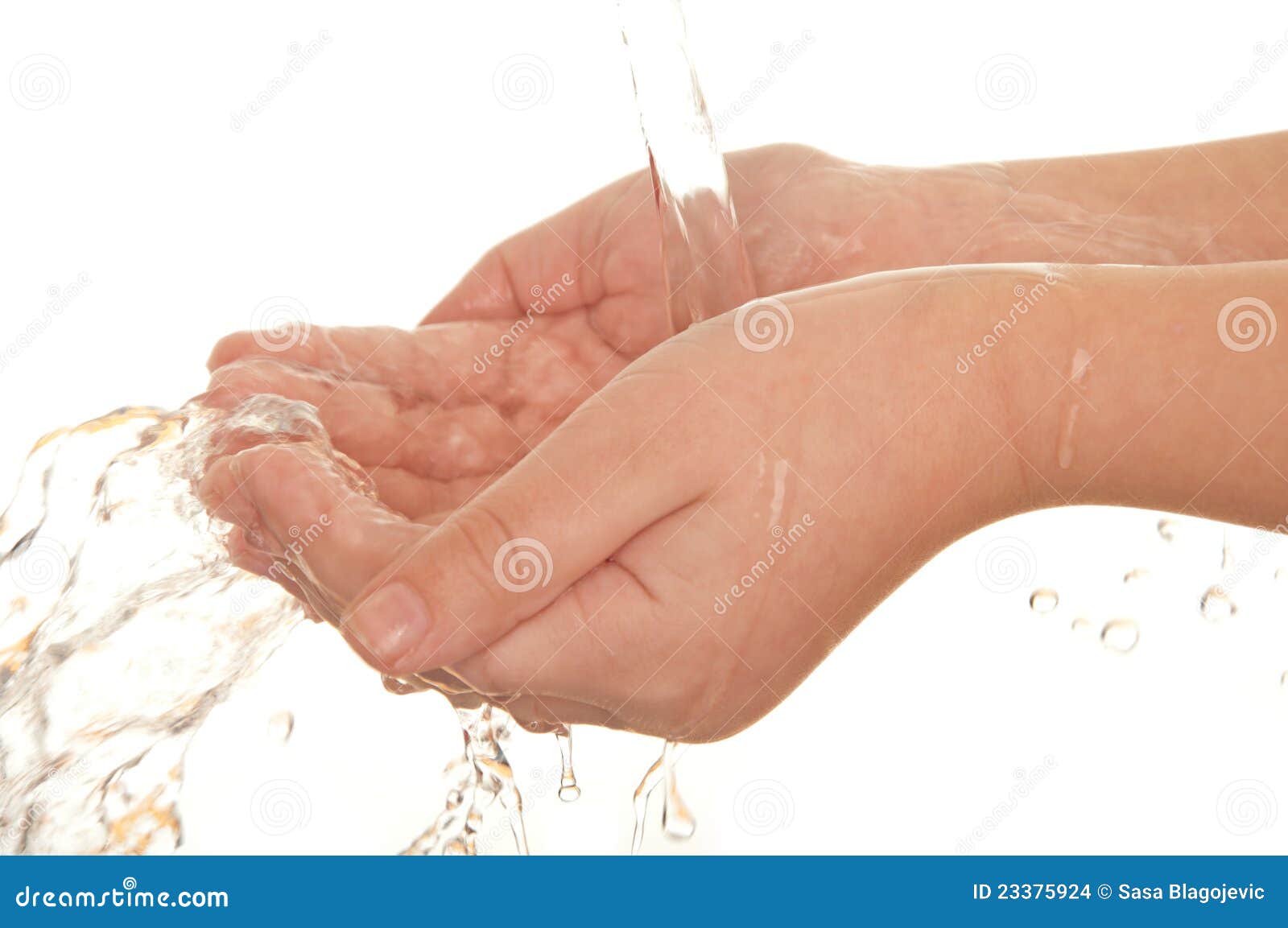 Water flows in hands stock photo. Image of freshness - 23375924