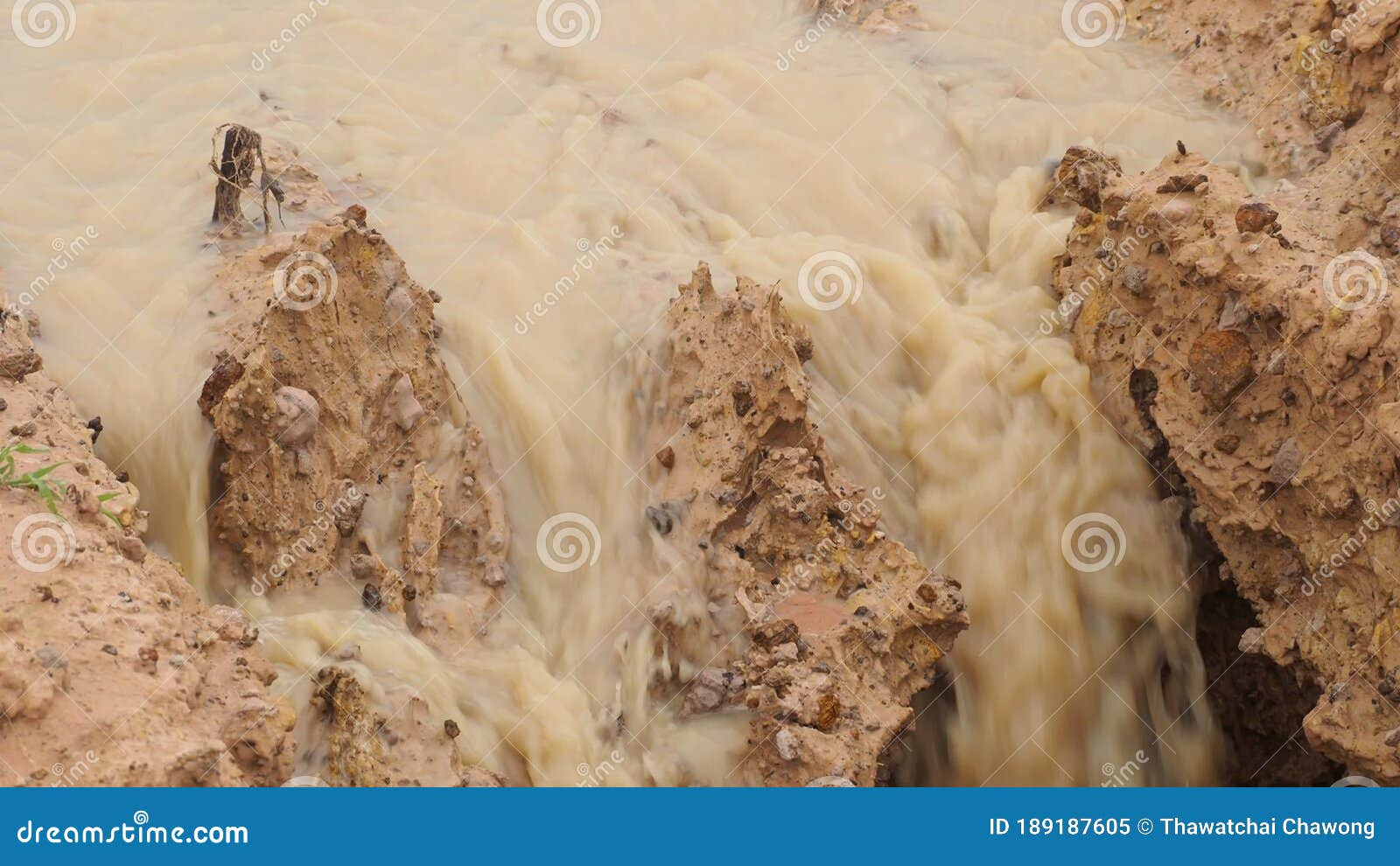 Water Flows from Heavy Rain. Stock Video - Video of heavy, river: 189187605