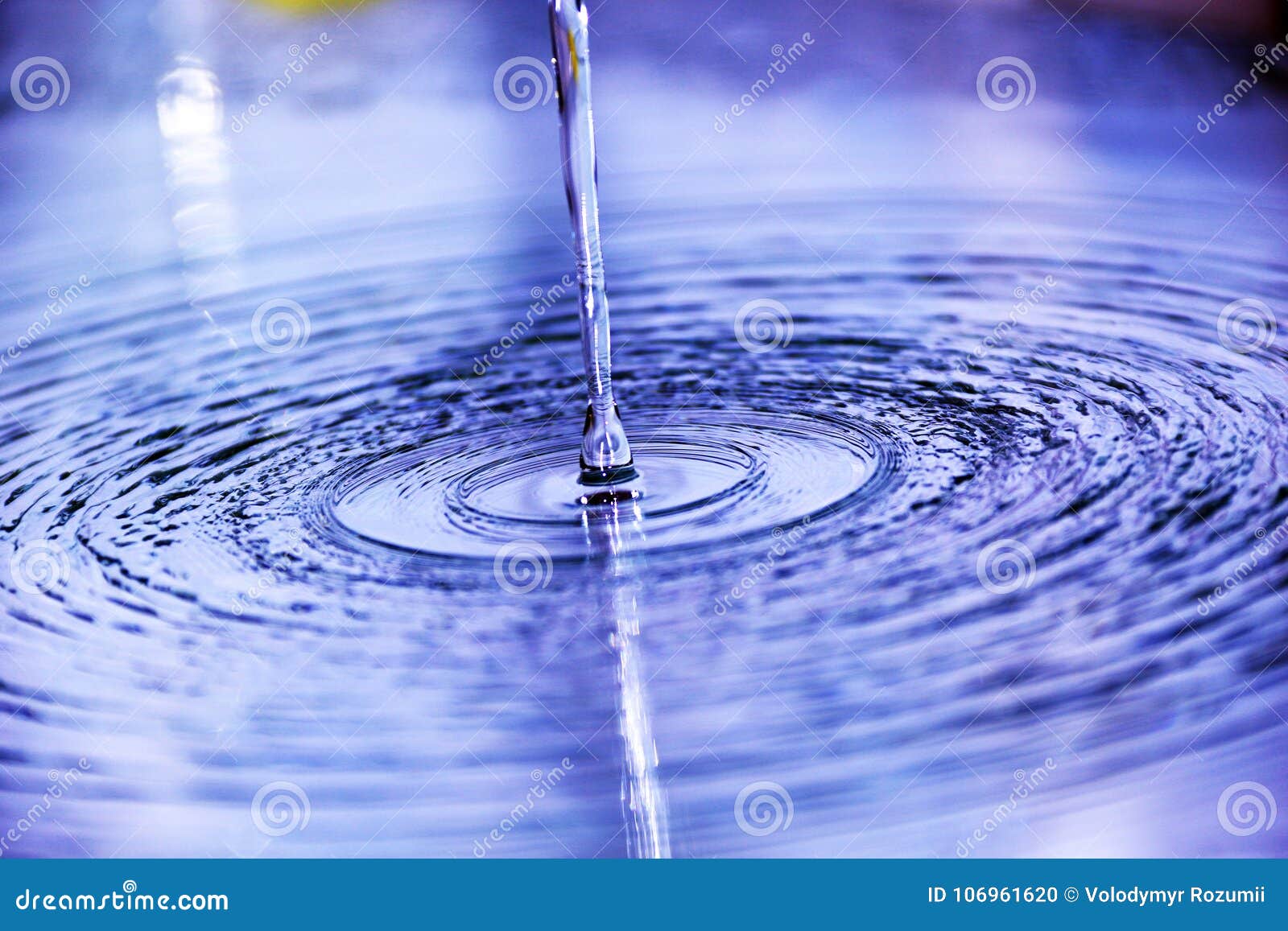 Water Flows on the Mirror Surface Stock Photo - Image of clean, aqua ...