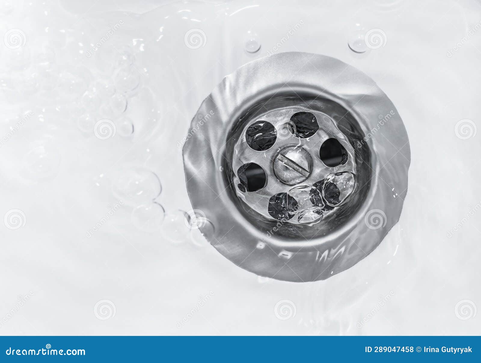 Sink drain stock photo. Image of motion, clean, sewage - 289047458