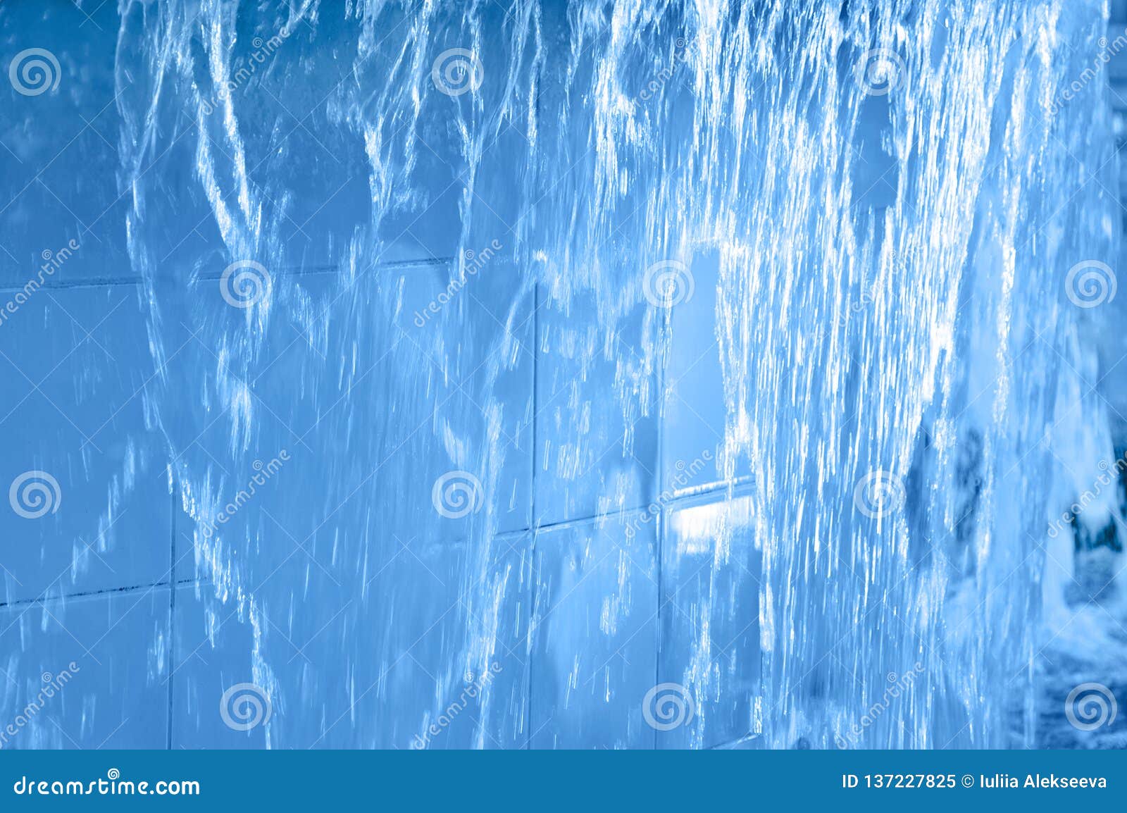 Water Flows in Pool. Close-up Stock Image - Image of wave, blue: 137227825