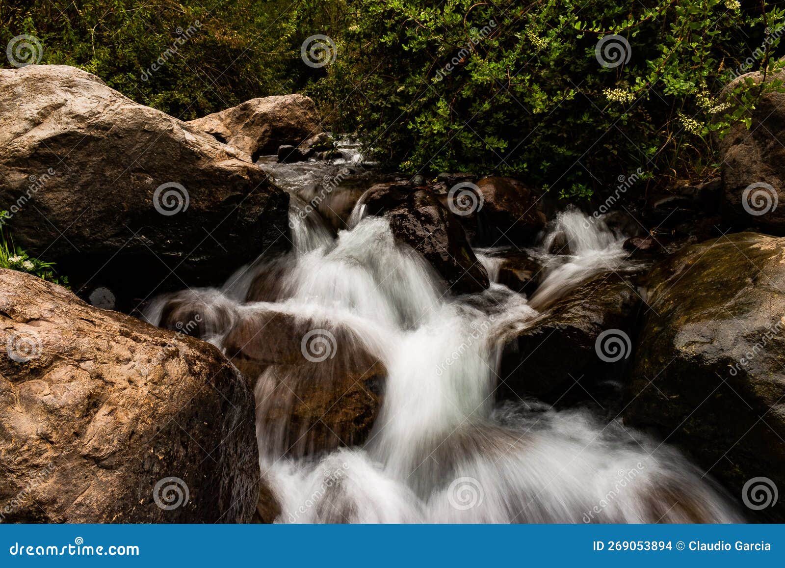 Water Flows between the Rocks Stock Photo - Image of water, stream ...