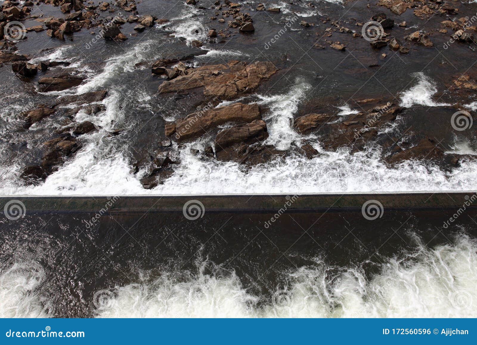Water Flows on a Rocky Surface Stock Photo - Image of rocky, surface ...