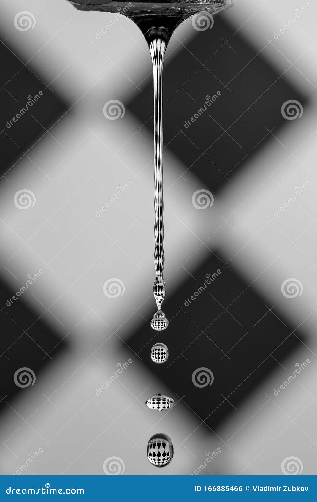 Water Flows from the Tap in a Thin Stream Stock Photo - Image of ...