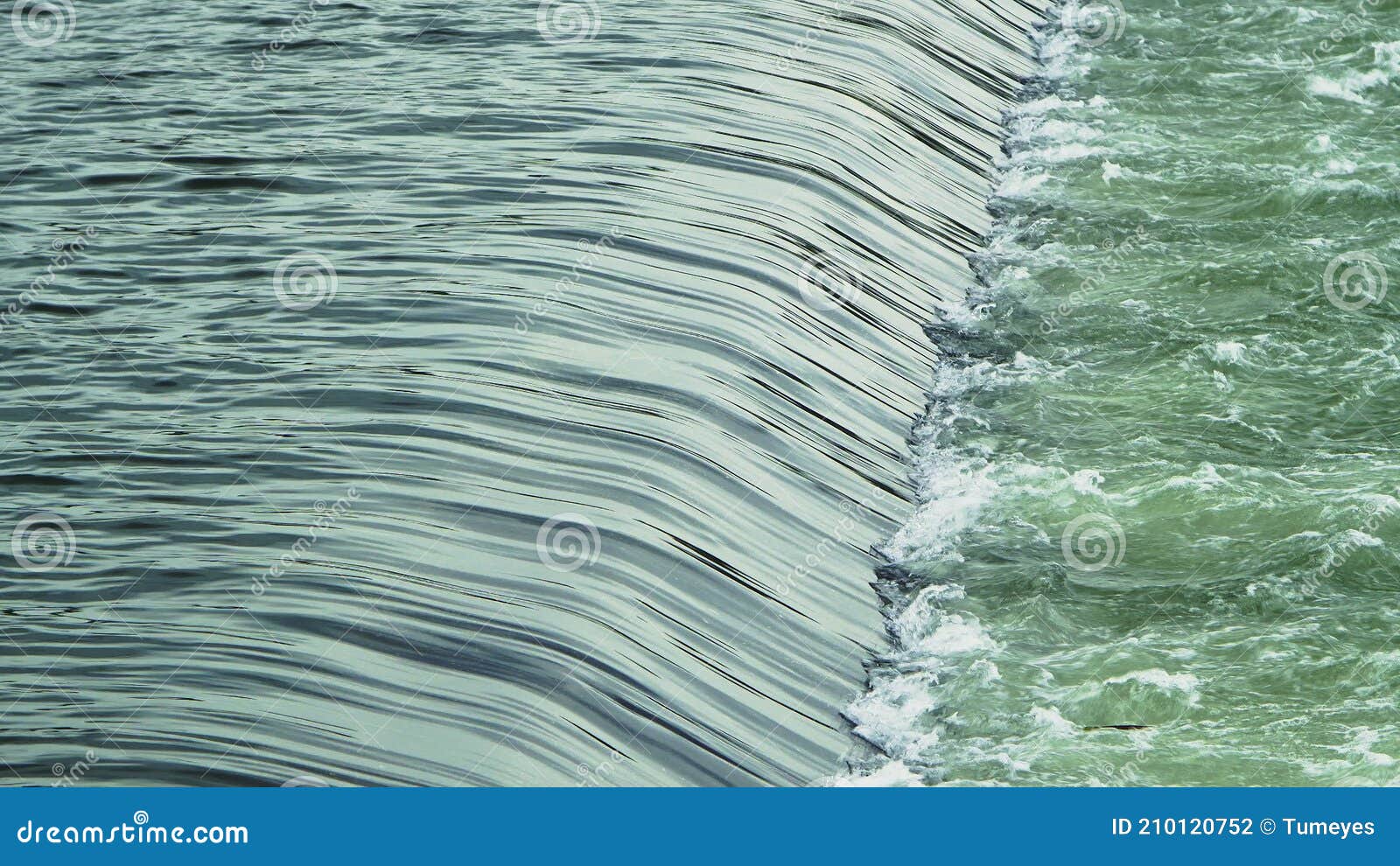 Water Flows from the Weir of a Large Dam Stock Footage - Video of blue ...
