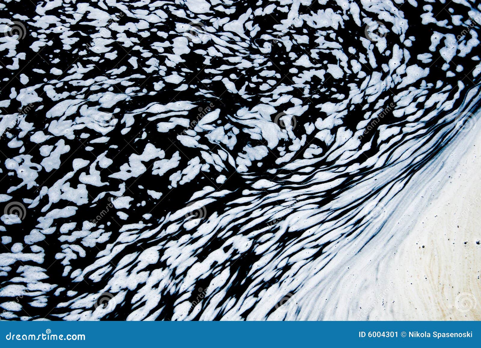 Water Foam Forming Interesting Patterns Stock Image - Image of cyan ...