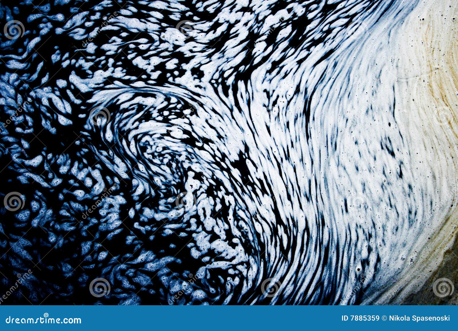 Water Foam Forming Interesting Patterns Stock Image - Image of nature ...