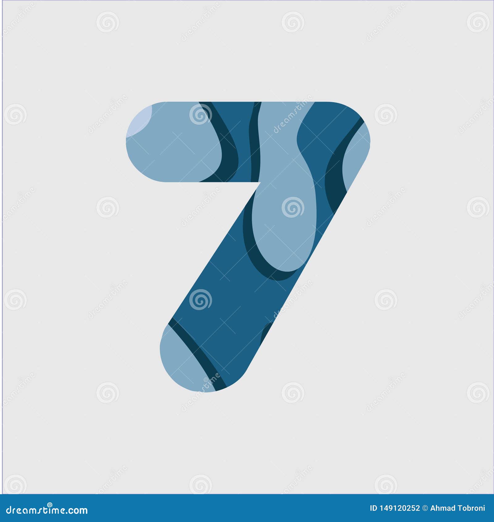 7 Water Font Vector Template Design Illustration Stock Vector ...