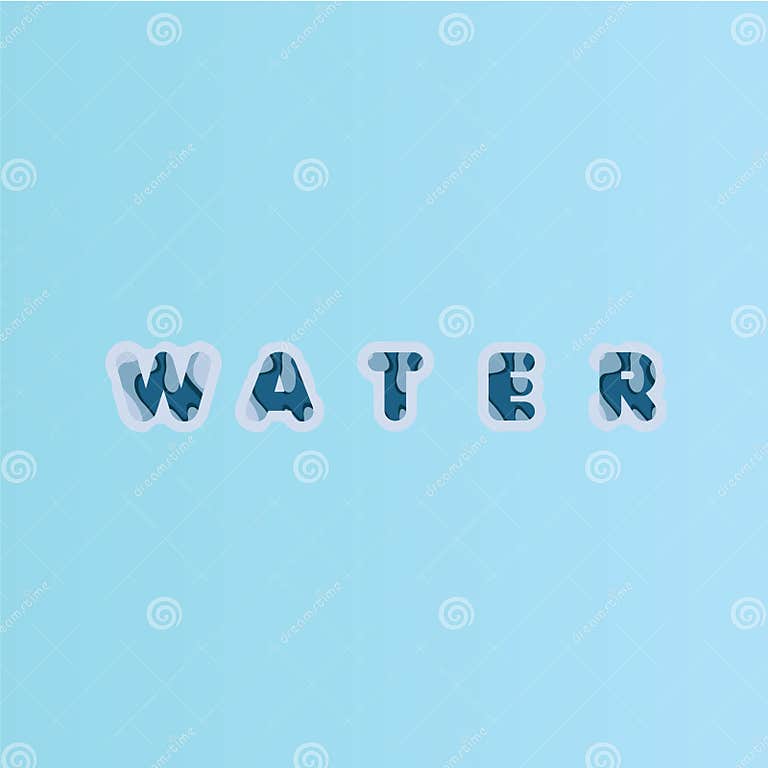 Water Font Vector Template Design Illustration Stock Vector ...