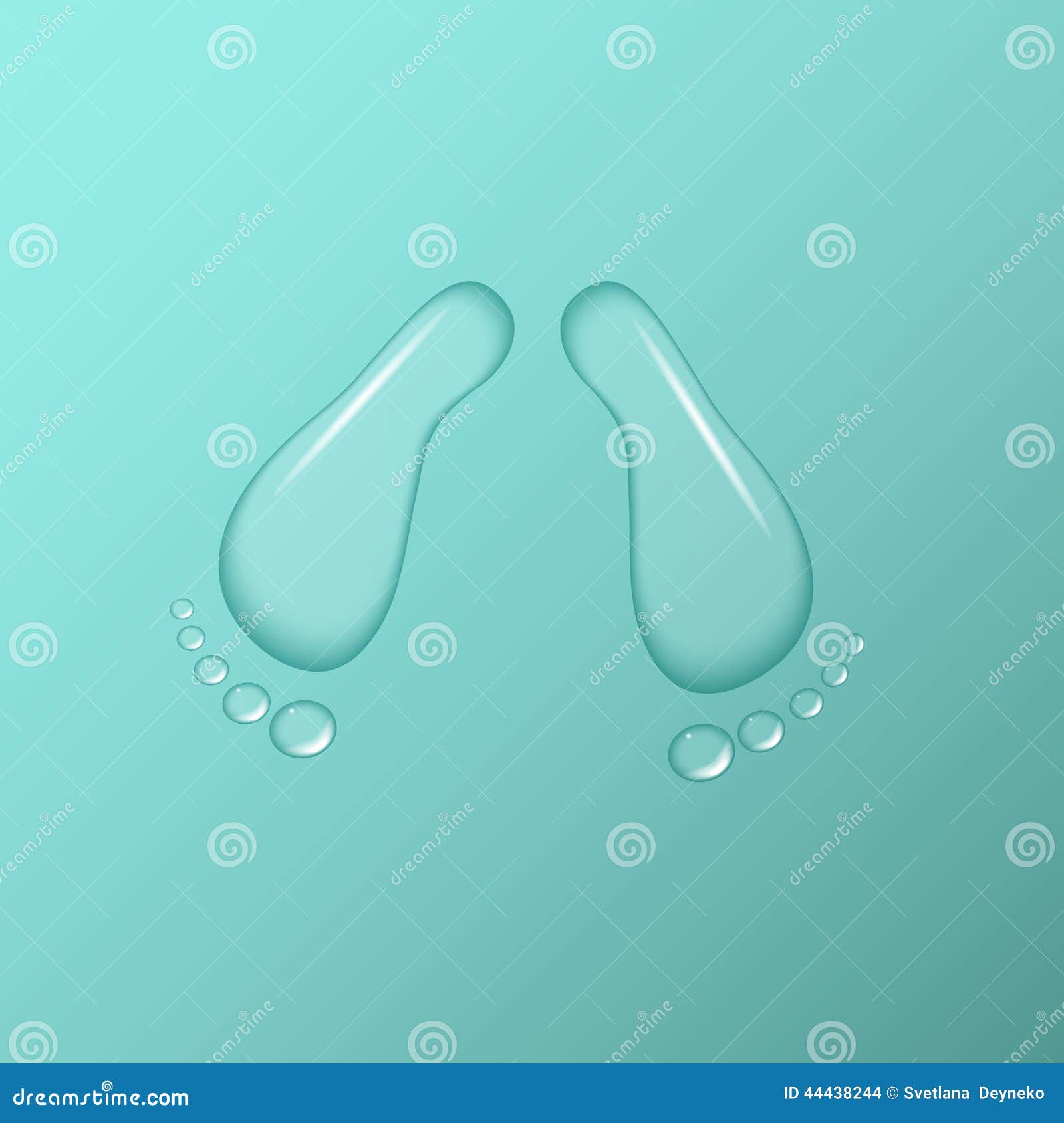 Water footprint stock vector. Illustration of footprint - 44438244