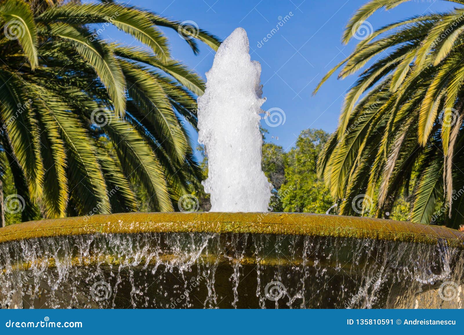 Water fountain, California stock image. Image of landscape - 135810591