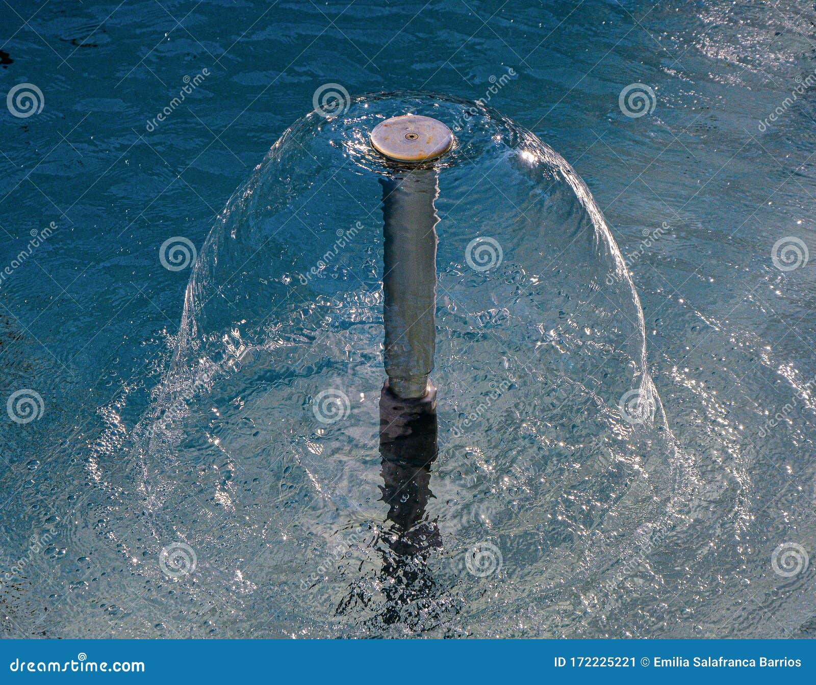 Water Fountain with Circular Jet Stock Image - Image of color, circular ...