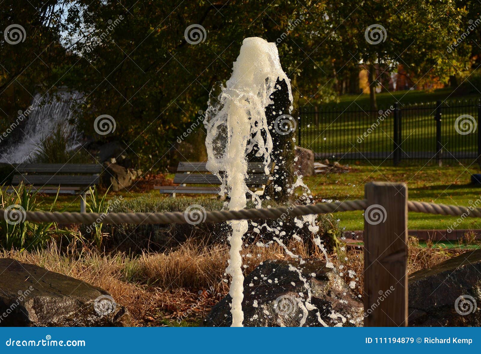 Water Fountain with Fast Shutter Speed Stock Image - Image of motion ...