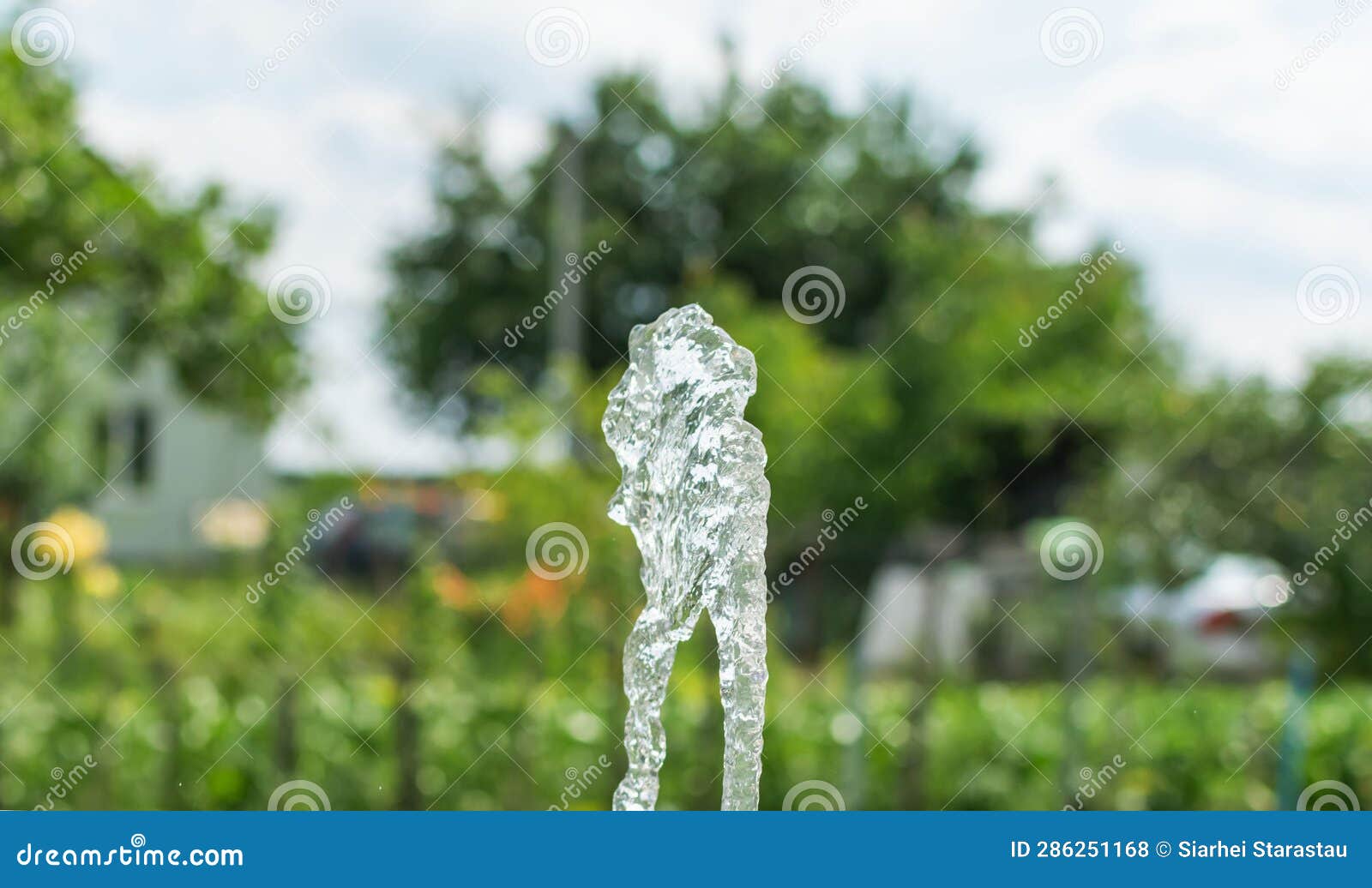 A Water Fountain on a Private Plot Stock Photo - Image of landscaping ...