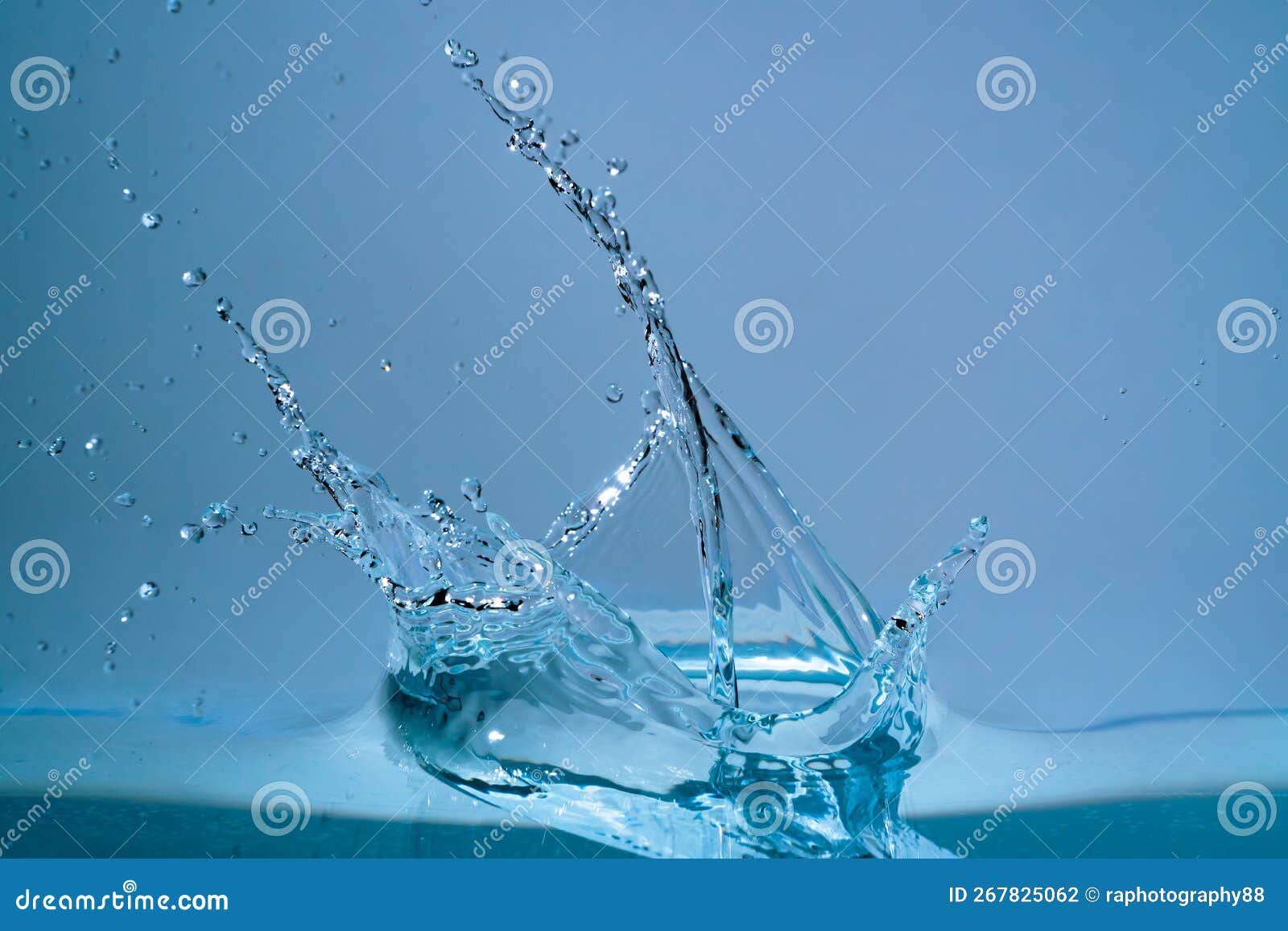 Water Fountain and Splashing Drops Stock Photo - Image of motion ...