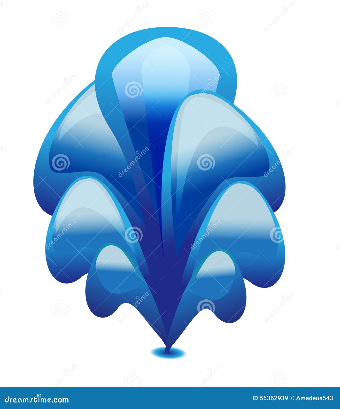 Water Fountain Splashing Water Vector Icon Stock Vector - Illustration ...