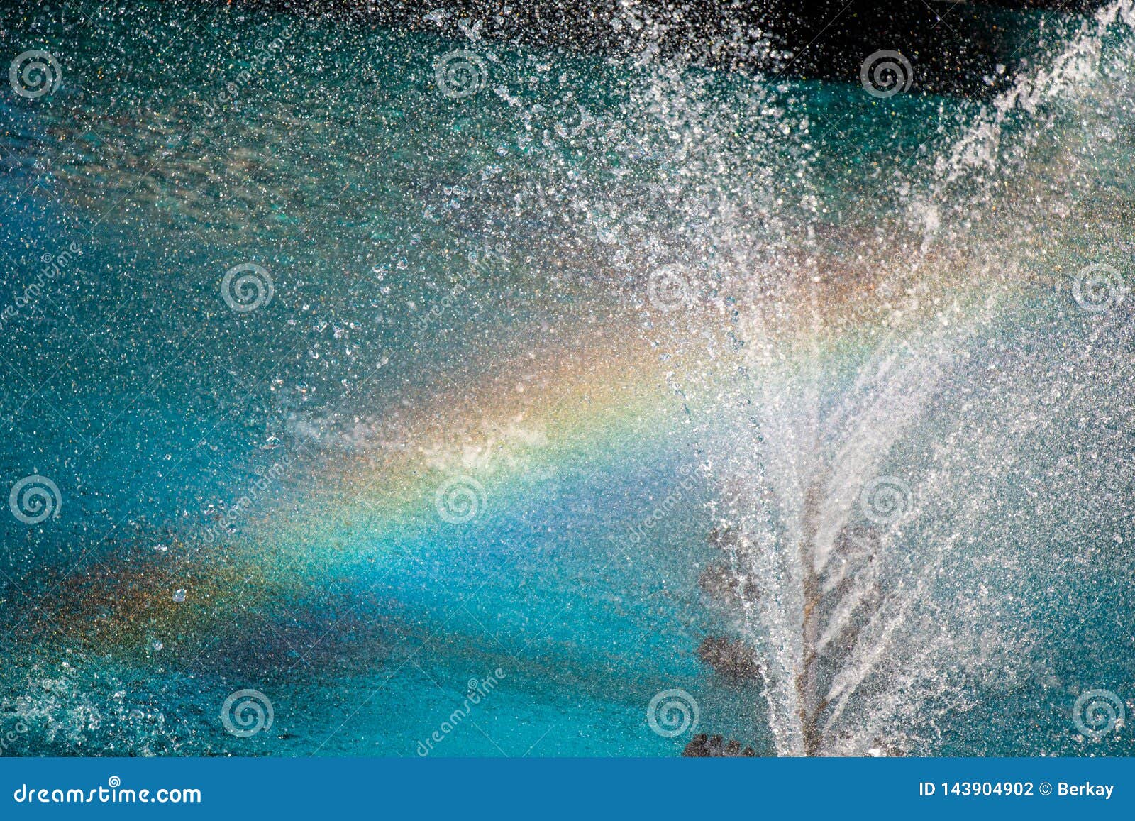 A Water Fountain Sprinkling Water on Display Stock Photo - Image of ...