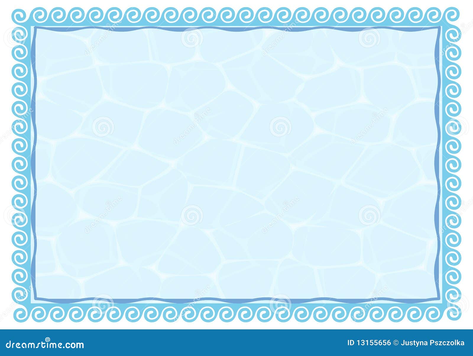 Water frame stock vector. Illustration of border, color - 13155656