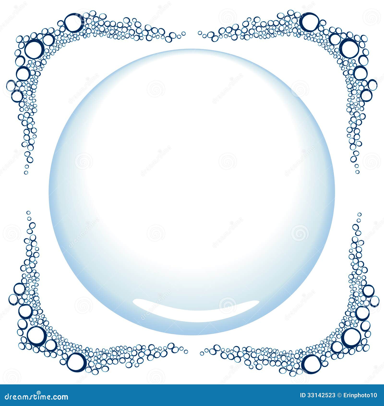 Water frame 2 stock vector. Illustration of concept, blue - 33142523