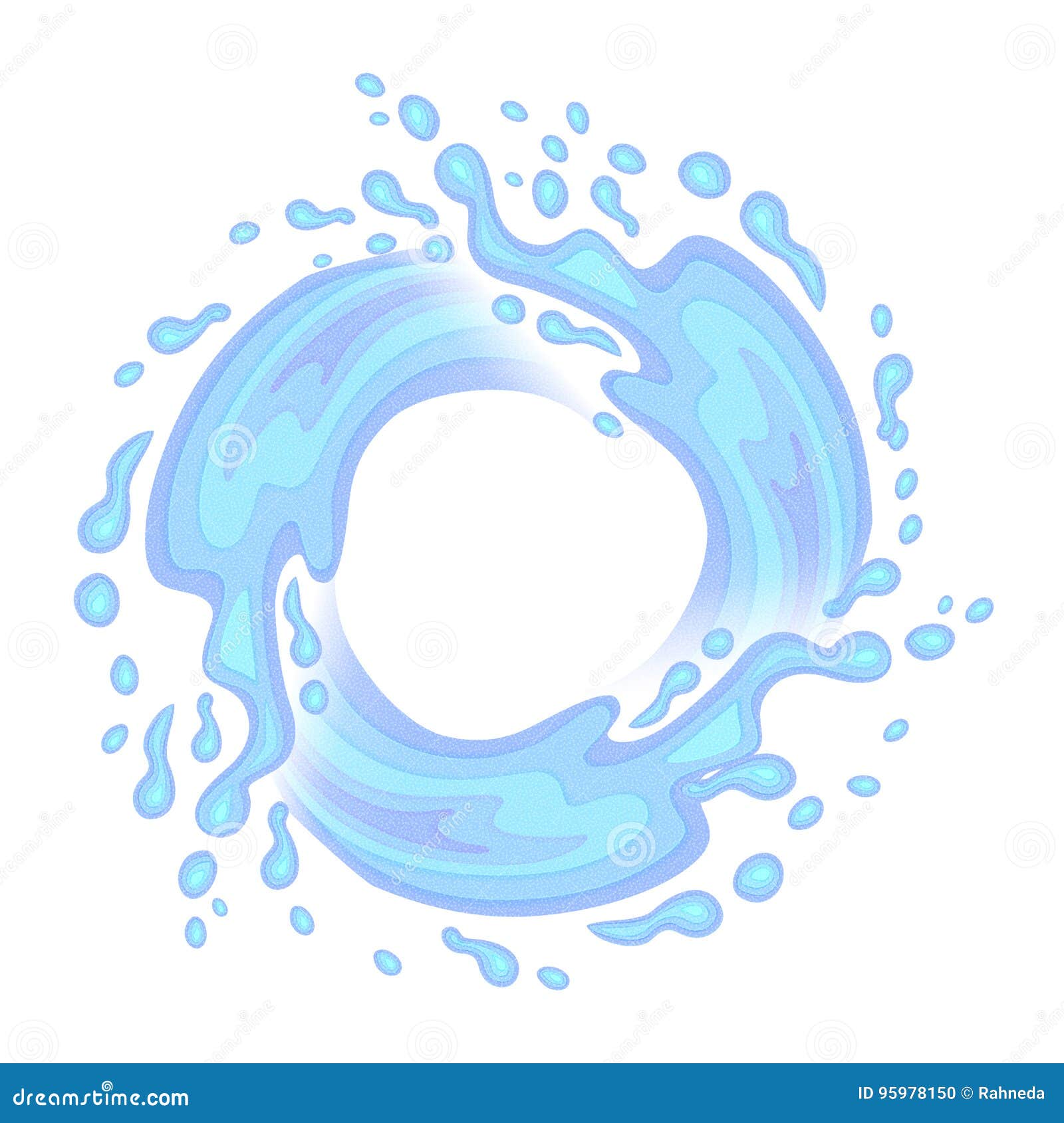 Water frame. stock vector. Illustration of nature, fresh - 95978150