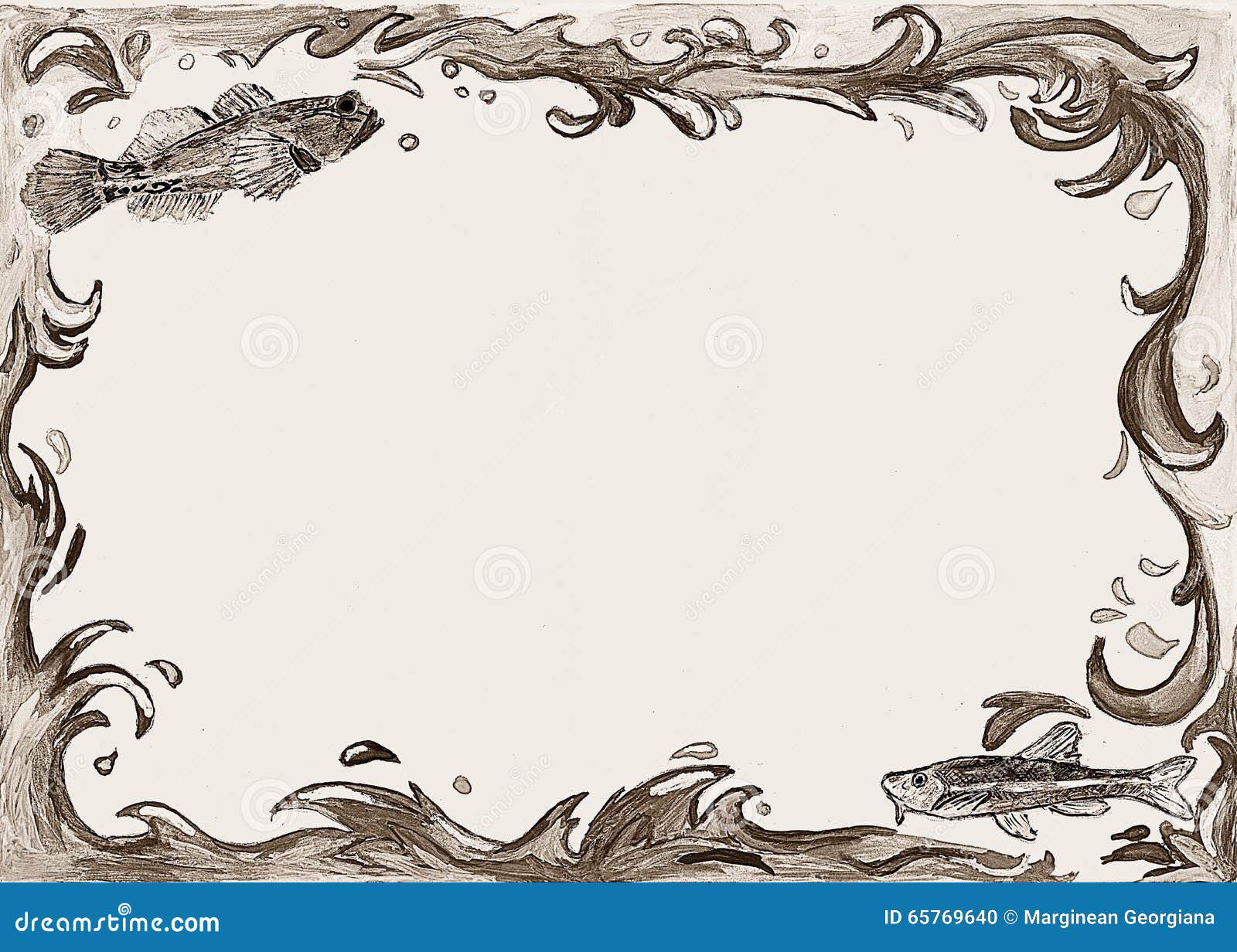Water frames stock illustration. Illustration of draw - 65769640