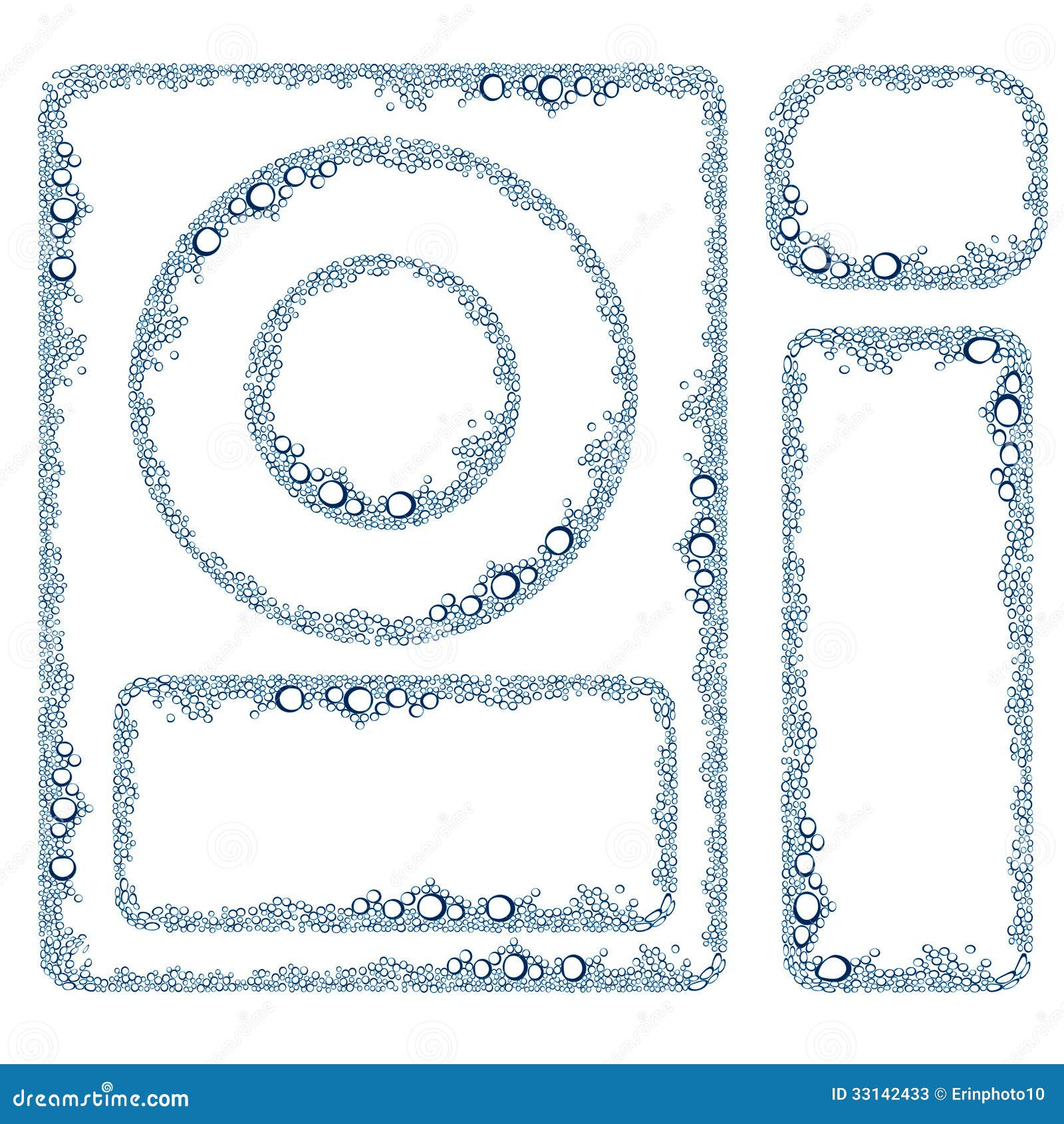 Water frames set stock vector. Illustration of liquid - 33142433