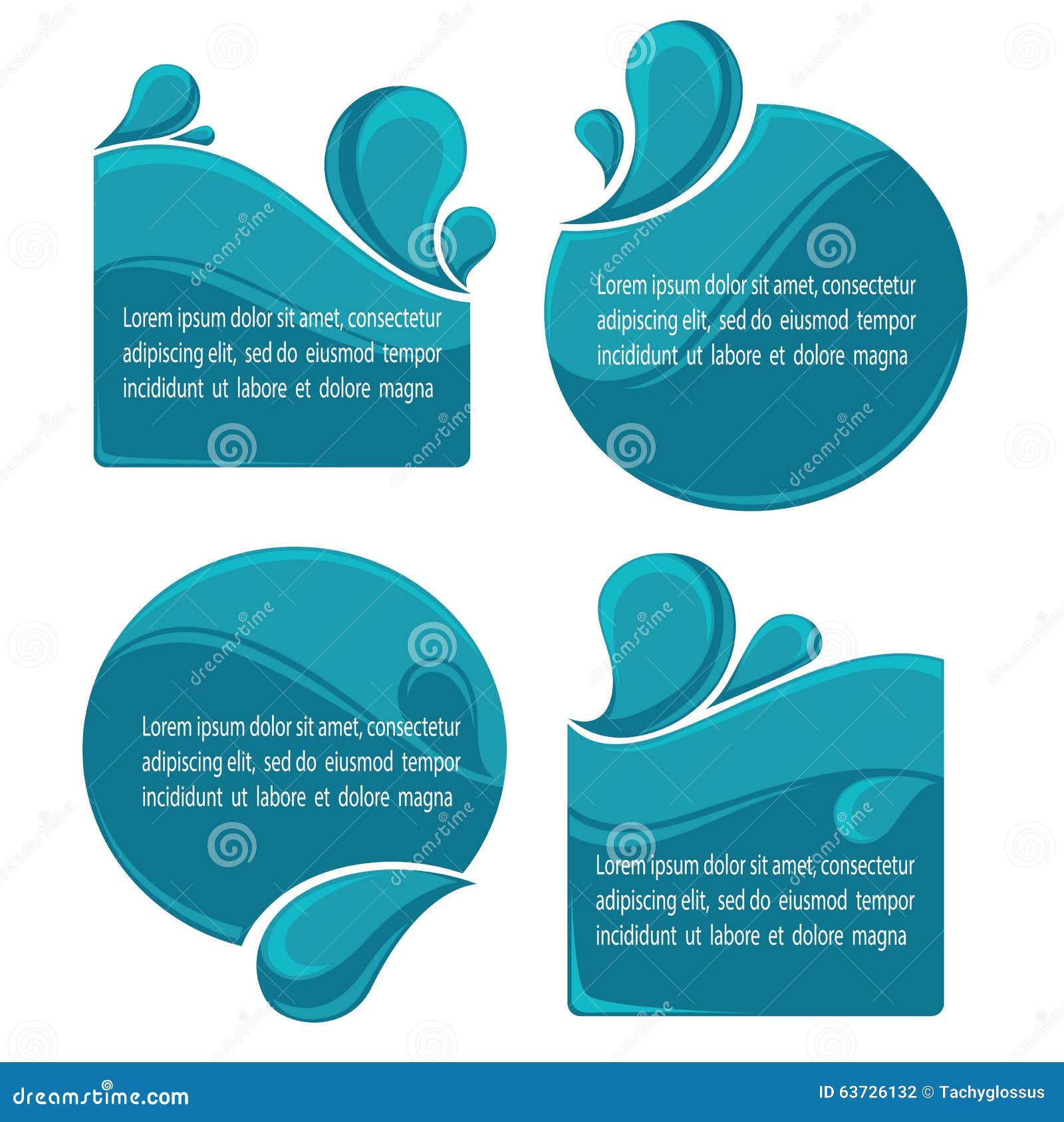 Water frames stock vector. Illustration of commercial - 63726132