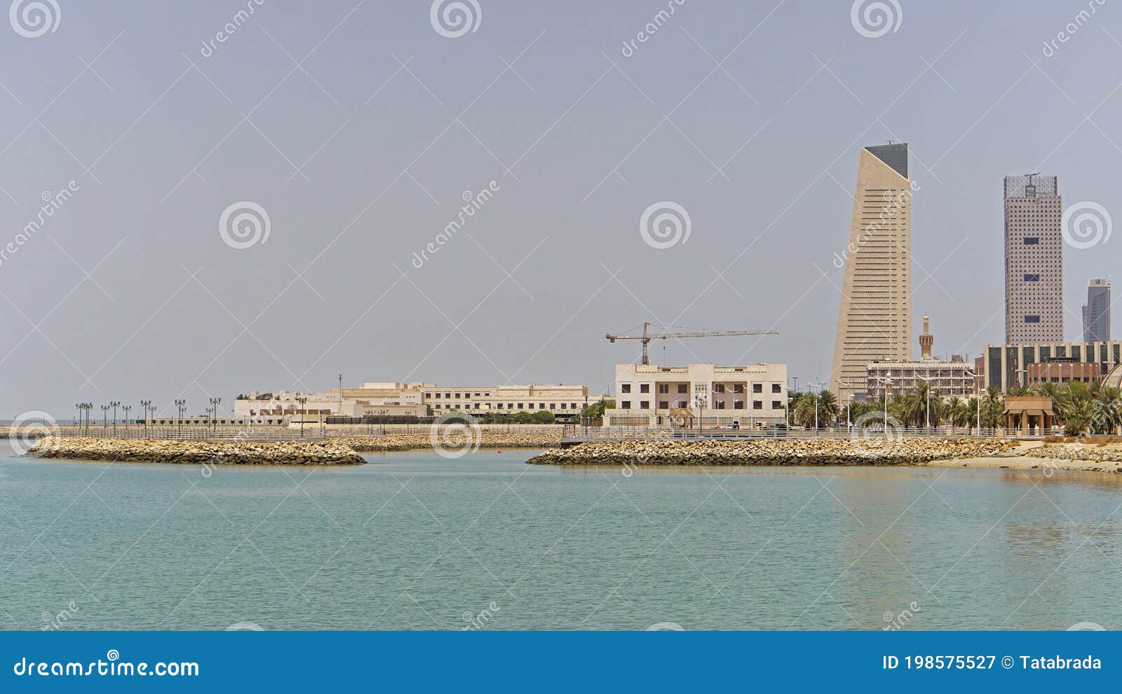 Water front Kuwait stock image. Image of kuwait, structure - 198575527