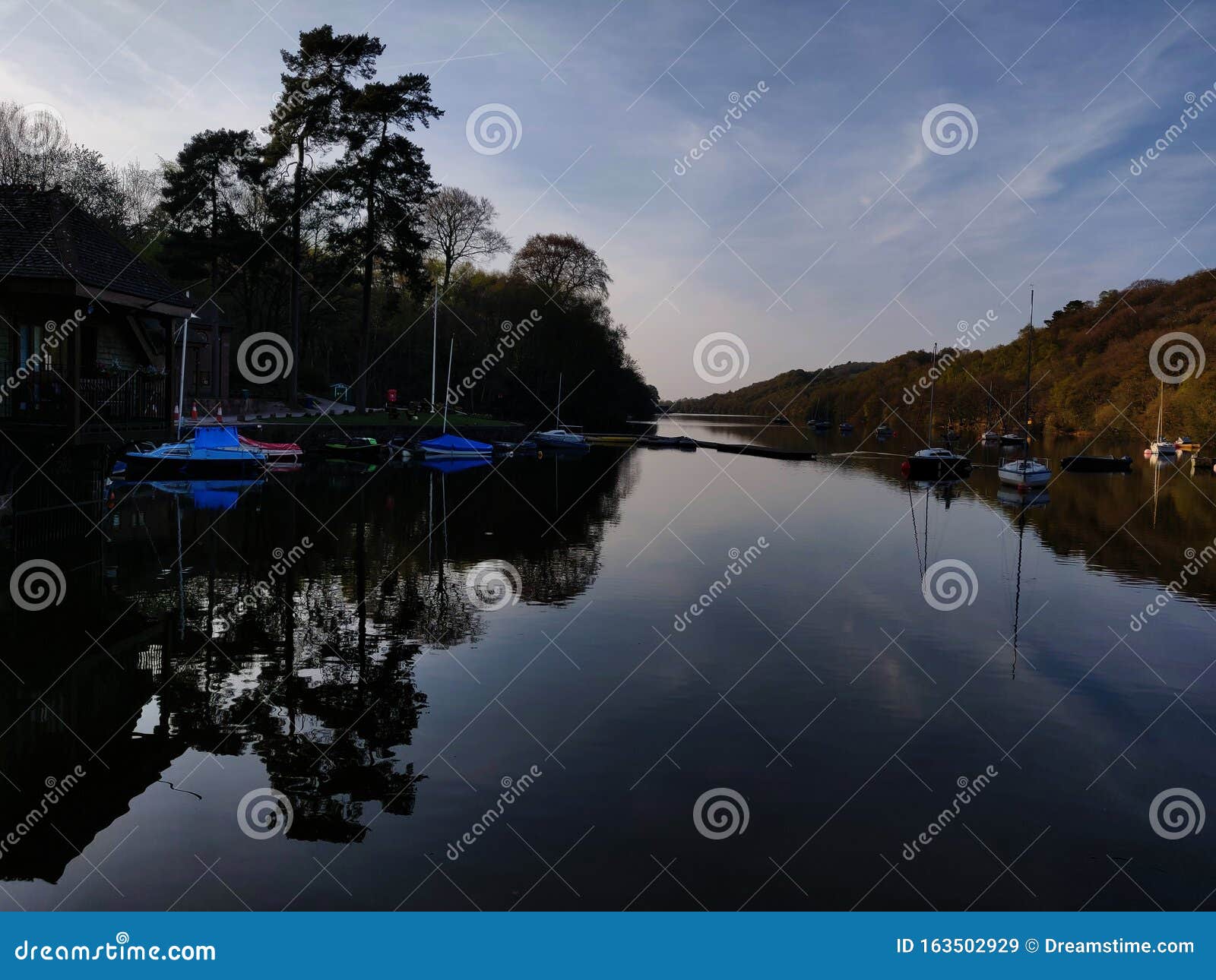 Water front view stock image. Image of water, boats - 163502929