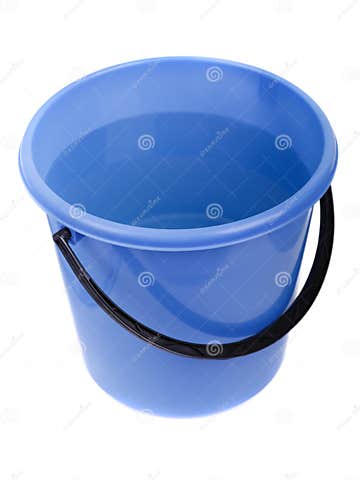 Water full plastic bucket stock image. Image of cold - 17500481