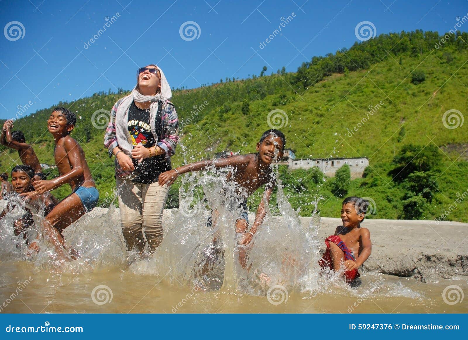 Water fun editorial photo. Image of lake, cool, jump - 59247376