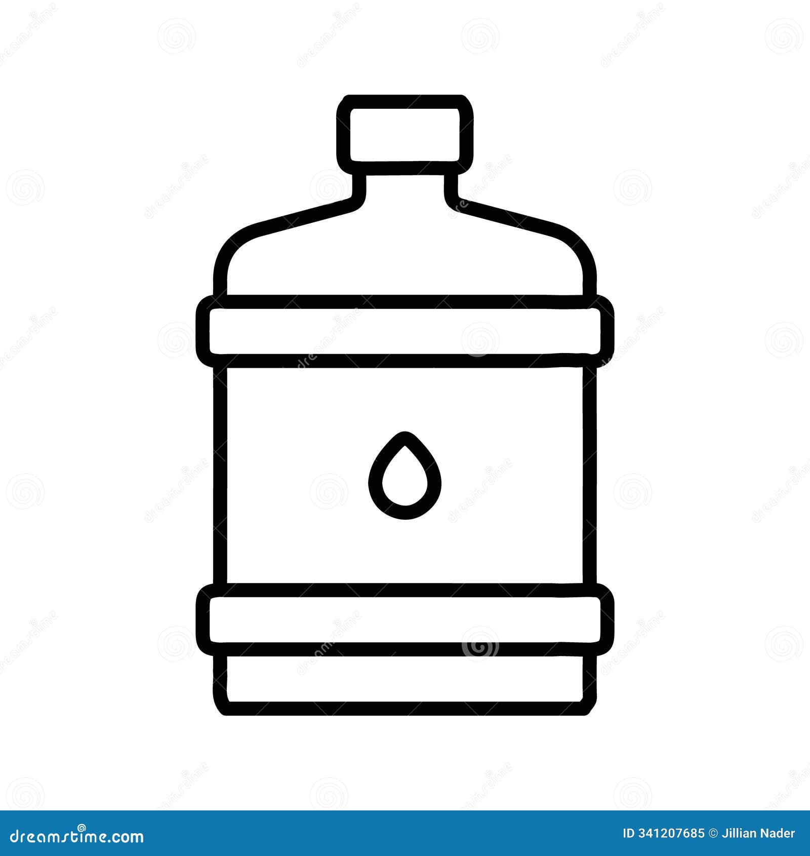 Water Gallon Icon Flat Logo Isolated Symbol Stock Illustration ...