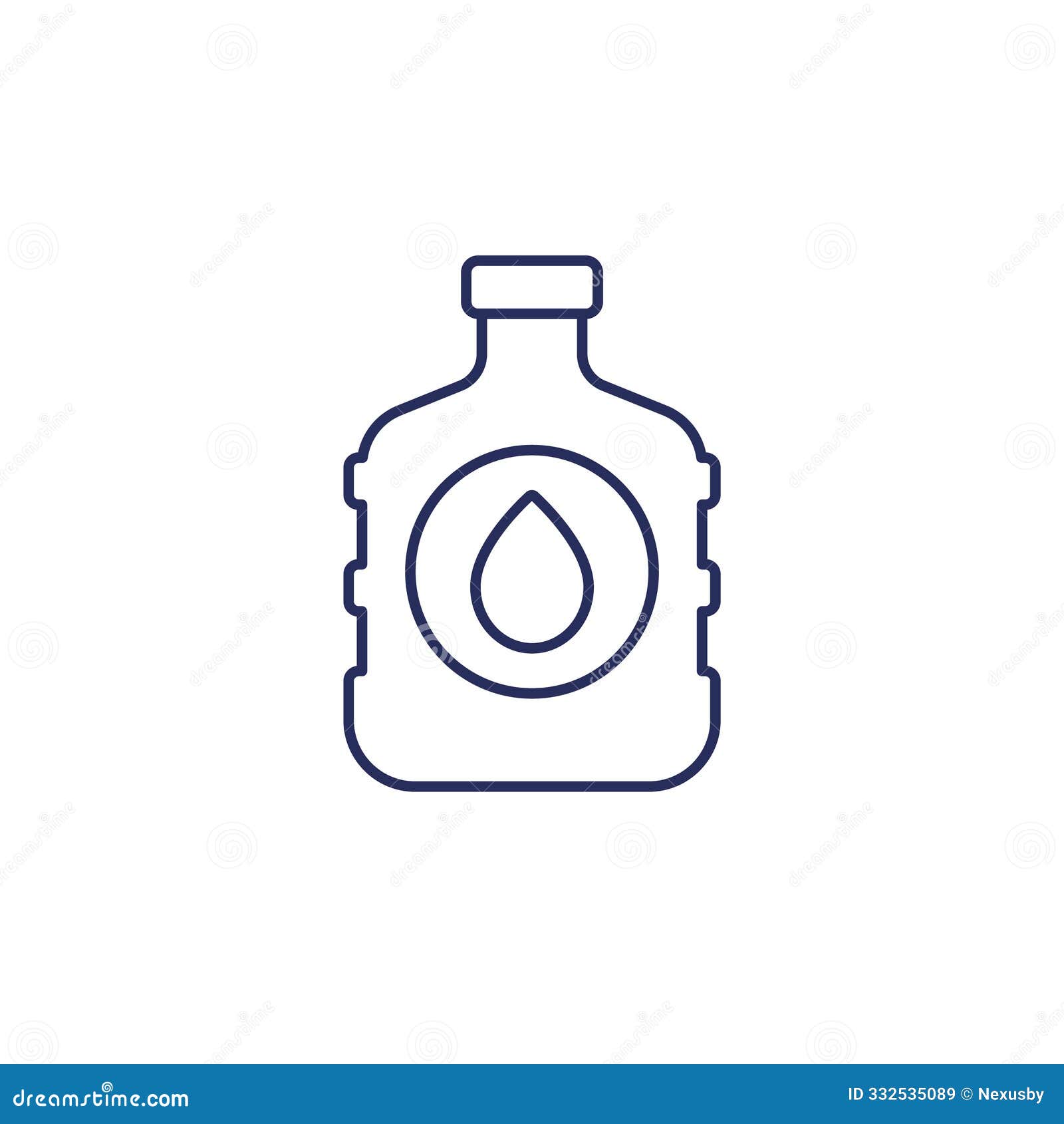 Water Gallon Icon, Linear Design Vector Illustration | CartoonDealer ...