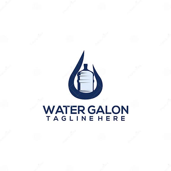 Water Gallon Logo Concept Vector Stock Vector - Illustration of gallon ...