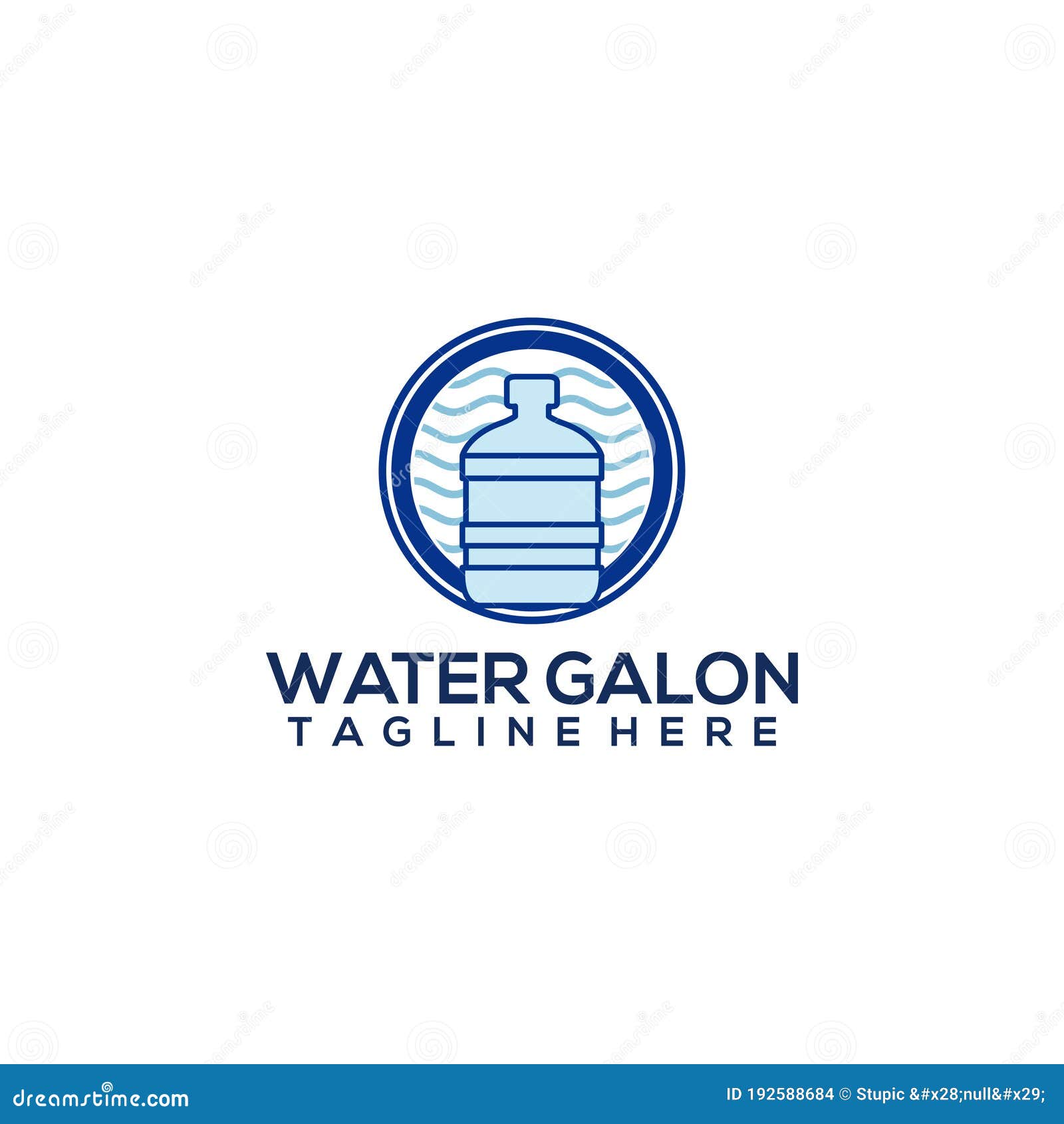 Water Gallon Logo Concept Vector Stock Vector - Illustration of blue ...