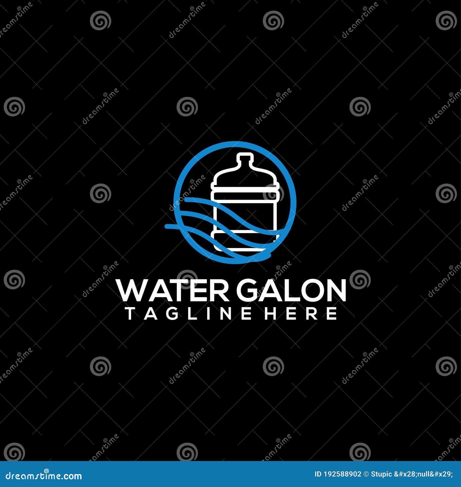 Water Gallon Logo Concept Vector | CartoonDealer.com #192588902