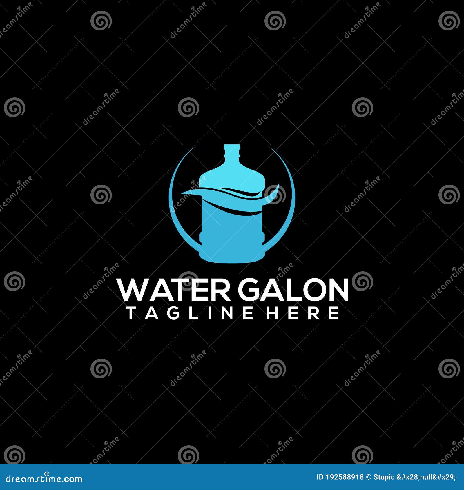 Water Gallon Logo Concept Vector Stock Vector - Illustration of ...