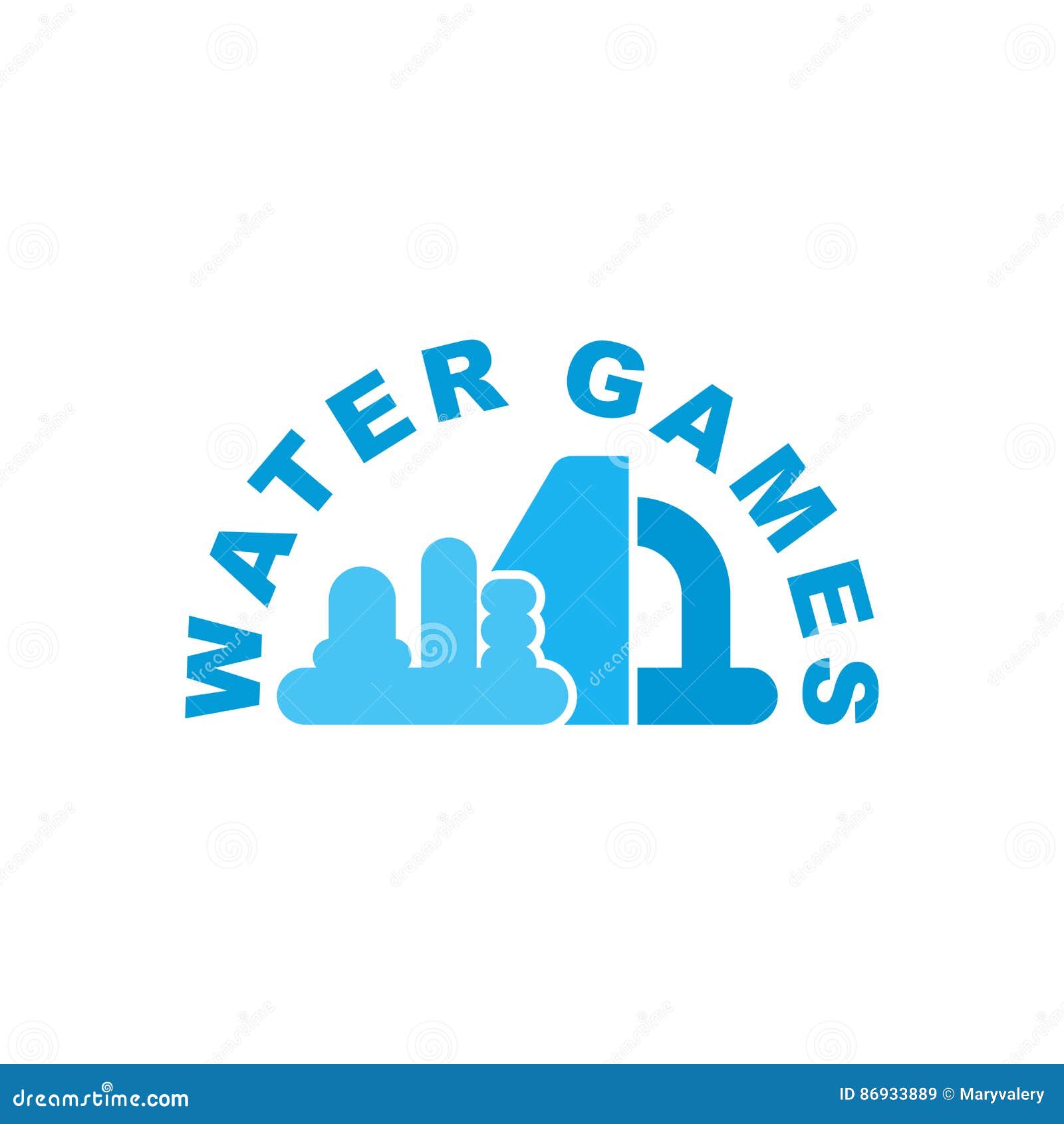 Inflatable Games Logo. Emblem For Water Park Amusement Vector ...