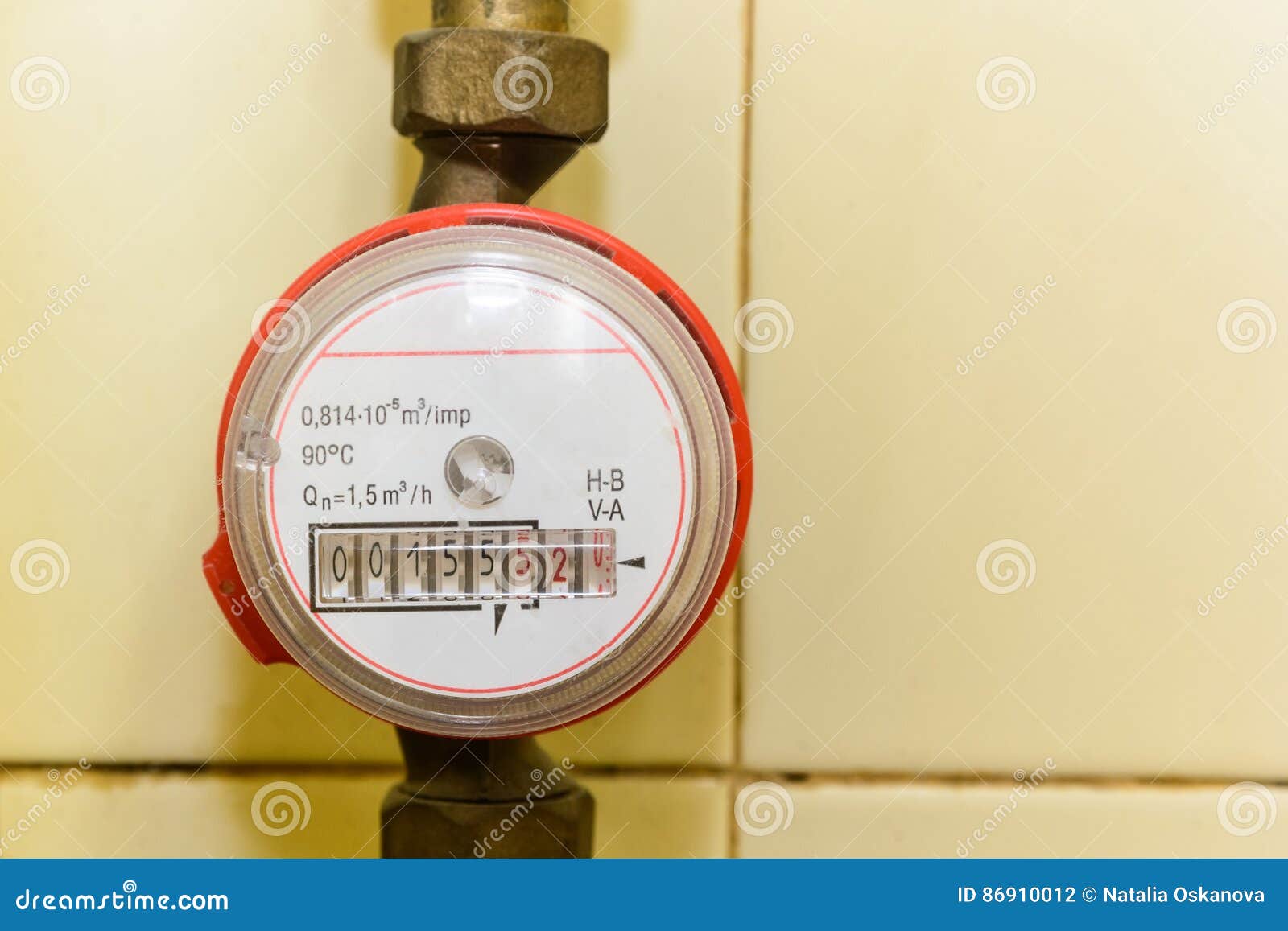 Water or Gas Counter for Monthly Consumption Stock Photo - Image of ...