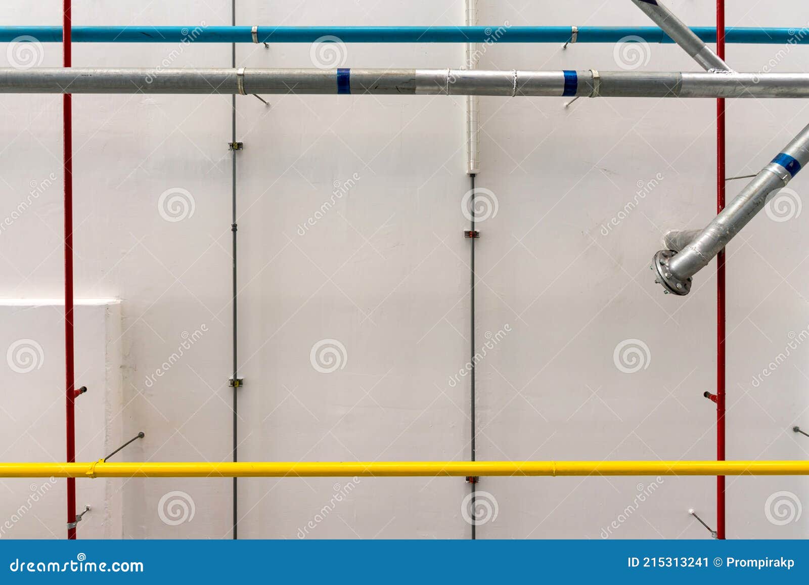 Water and Gas Pipes System on the Ceiling Stock Image - Image of fuel ...