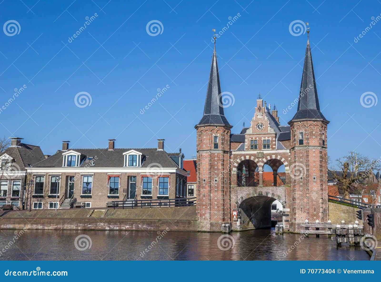Water Gate in the Historical City Sneek Stock Photo - Image of monument ...