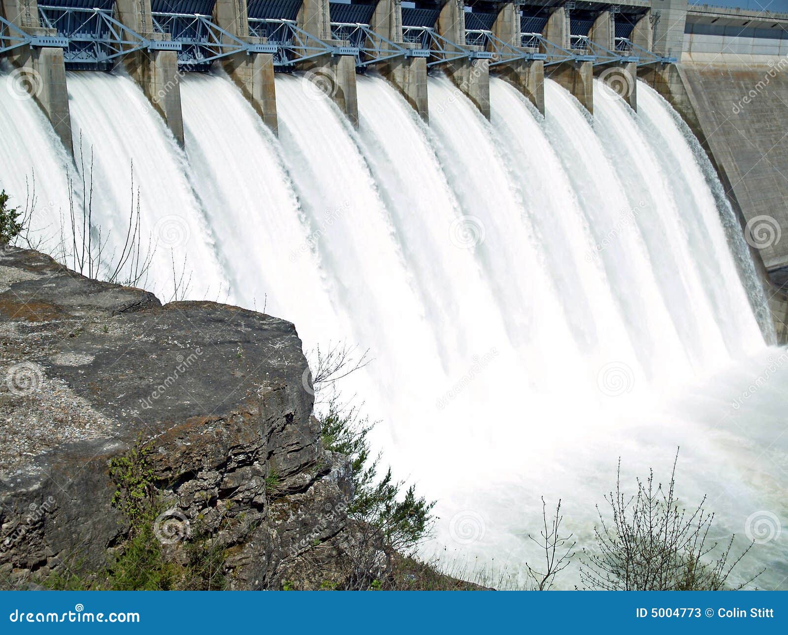 Water gates open stock image. Image of energy, hydro, flowing - 5004773