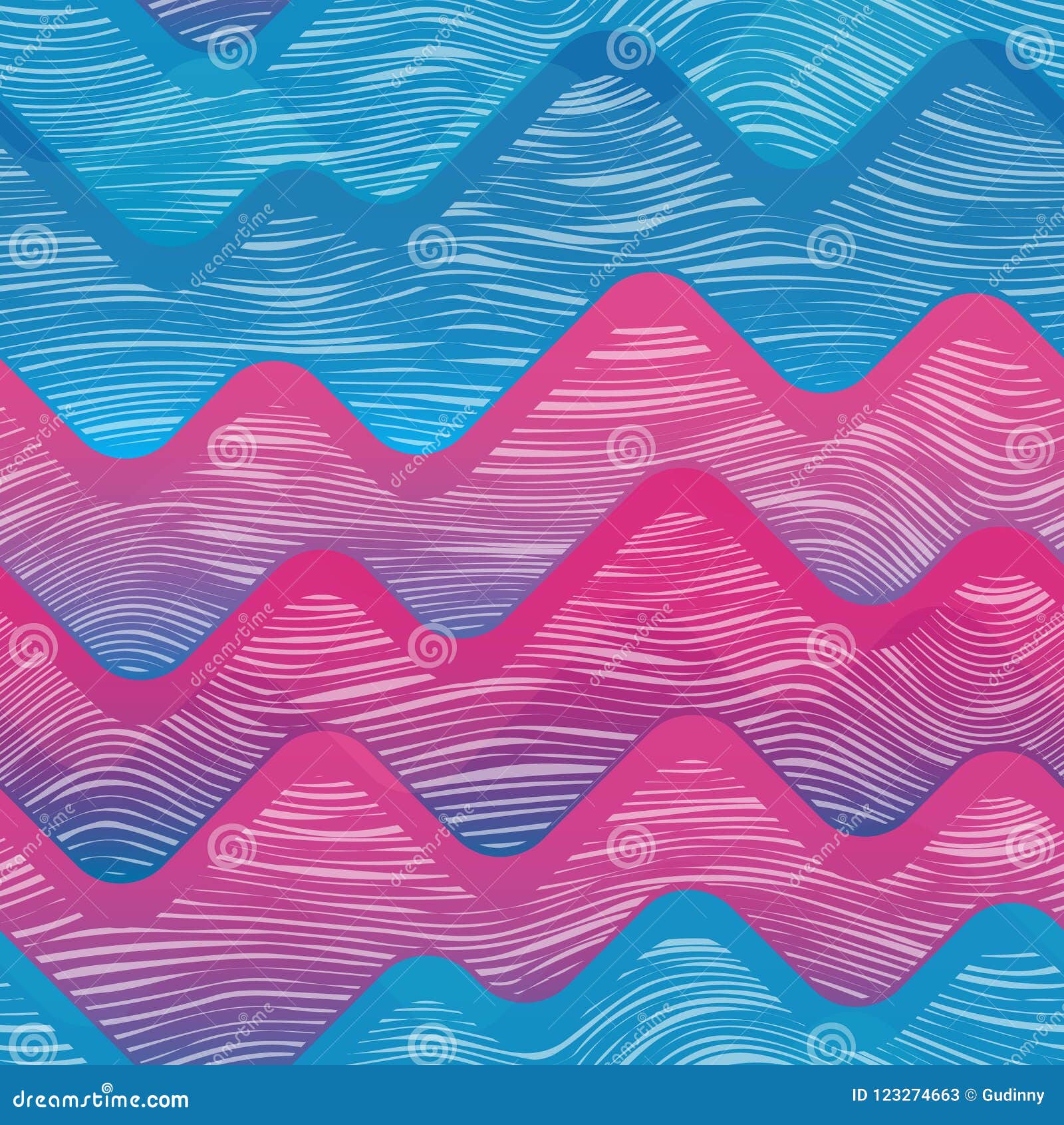 Water Geometric Seamless Pattern Stock Vector - Illustration of ...