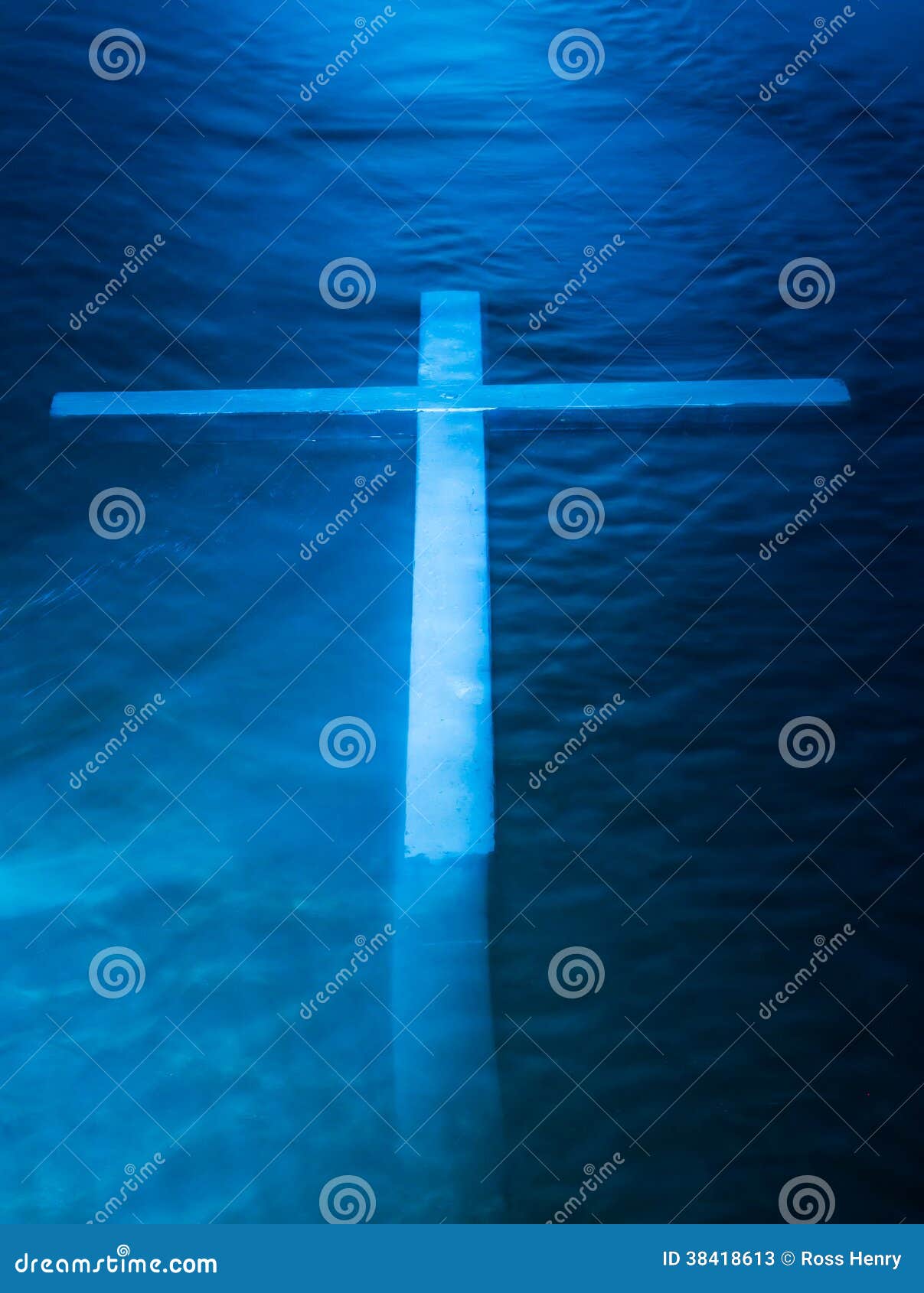 Water Ghost Cross stock image. Image of symbol, floating - 38418613