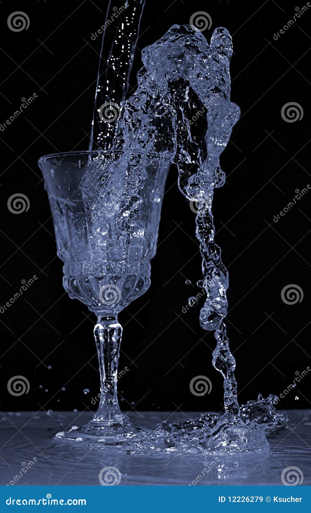 Water in a glass stock image. Image of crystal, dark - 12226279